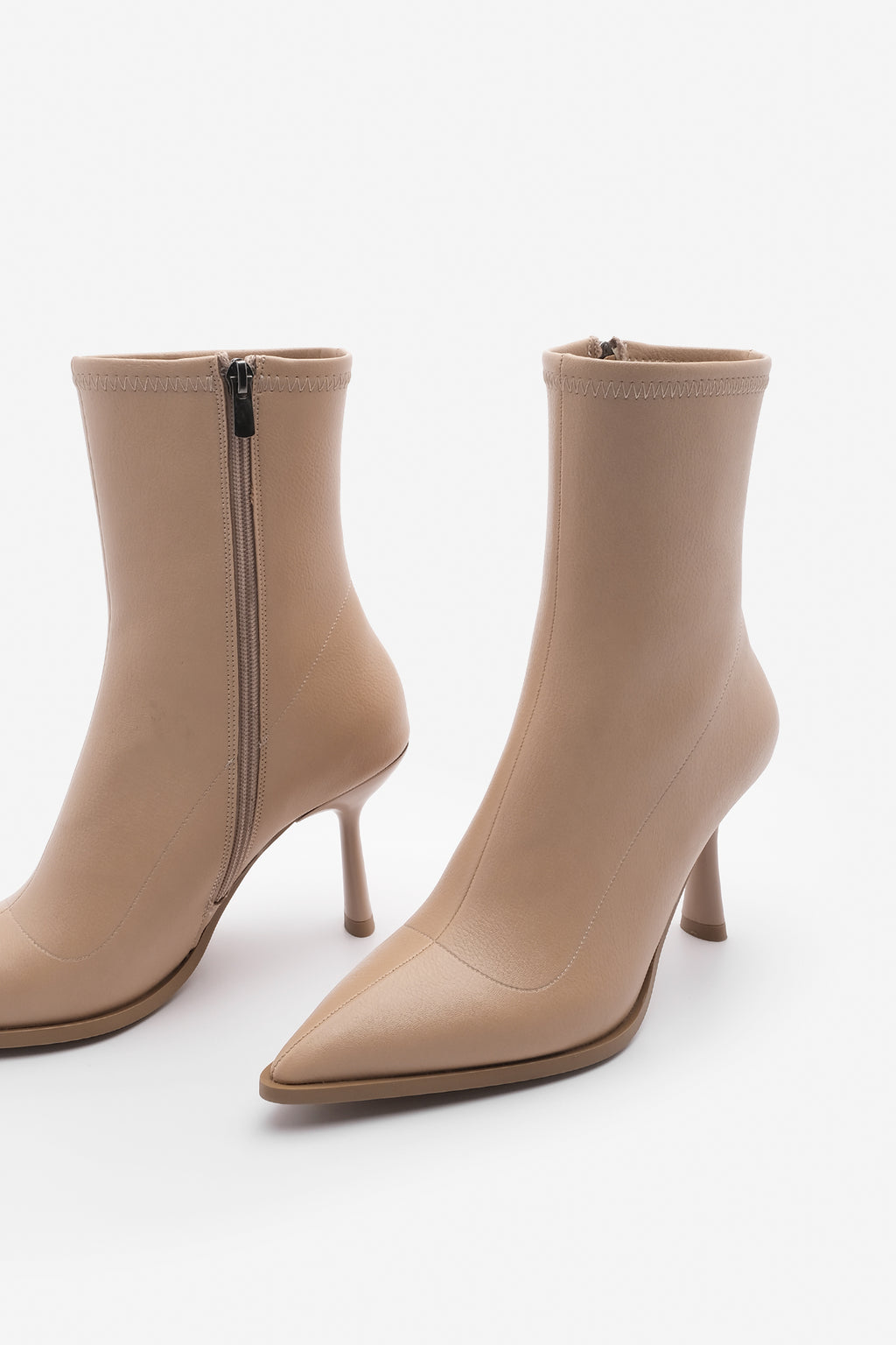 Kadın Topuklu Bot Holes Bej I Marjin