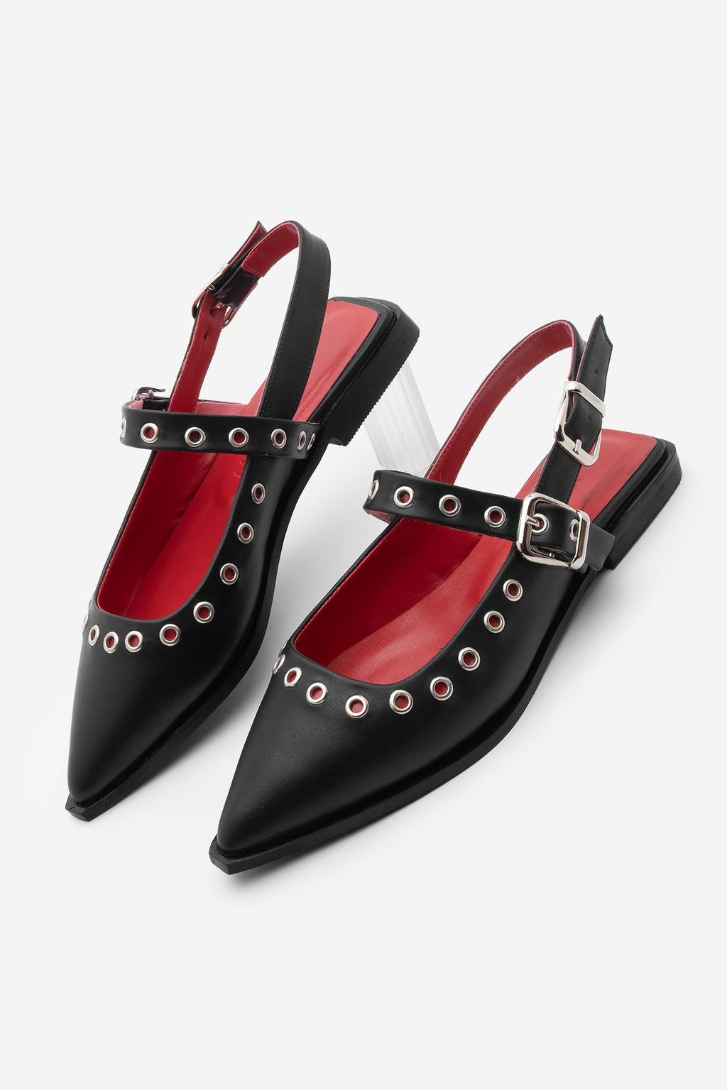 Kadın Sivri Burun Troklu Günlük Babet Parzin Siyah | Marjin