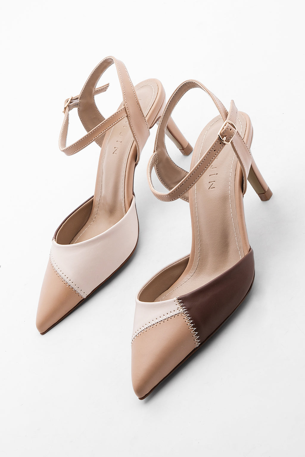 Kadın Stiletto Topuklu Ayakkabı Uldin Bej I Marjin